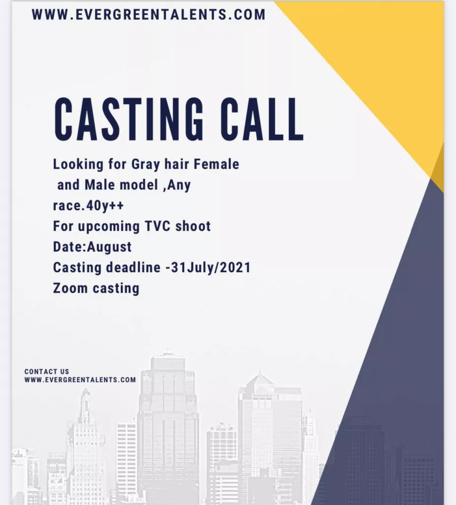 Modeling Agency Casting Call - Gray Hair Male And Female Models ...